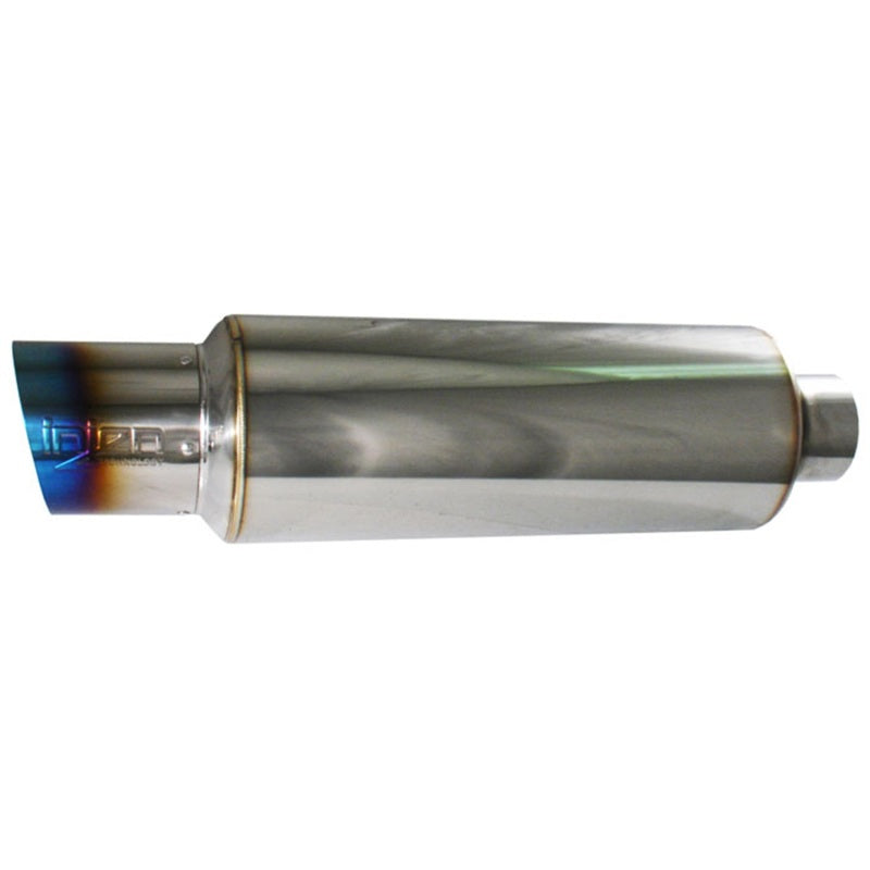 Injen 2 3/8 Universal Muffler w/Titanium burnt rolled Tip and stainles ...